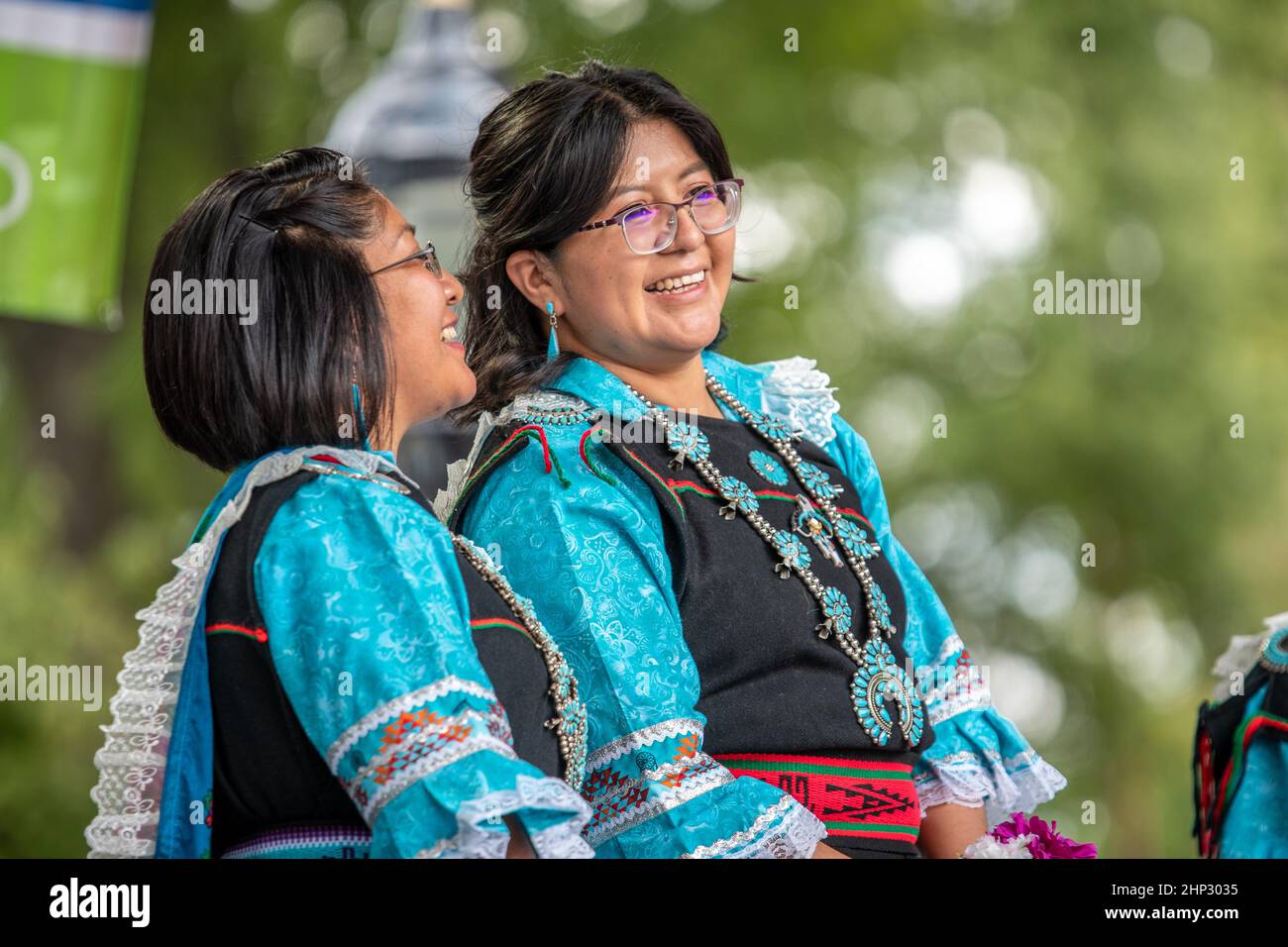 Zuni Olla Maidens performing at the 2021 National Folk Festival in ...
