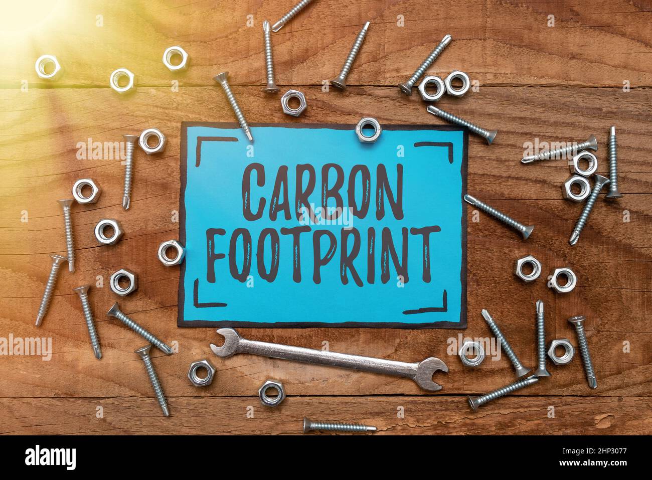 Text showing inspiration Carbon Footprint, Word Written on amount of ...