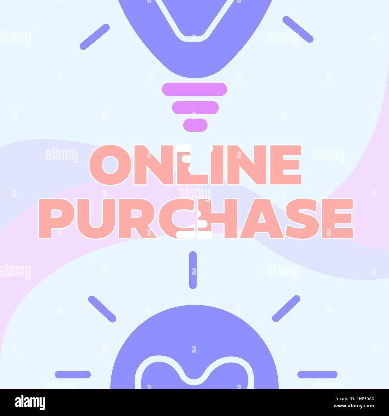 Handwriting text Online Purchase, Word Written on Purchases electronic ...