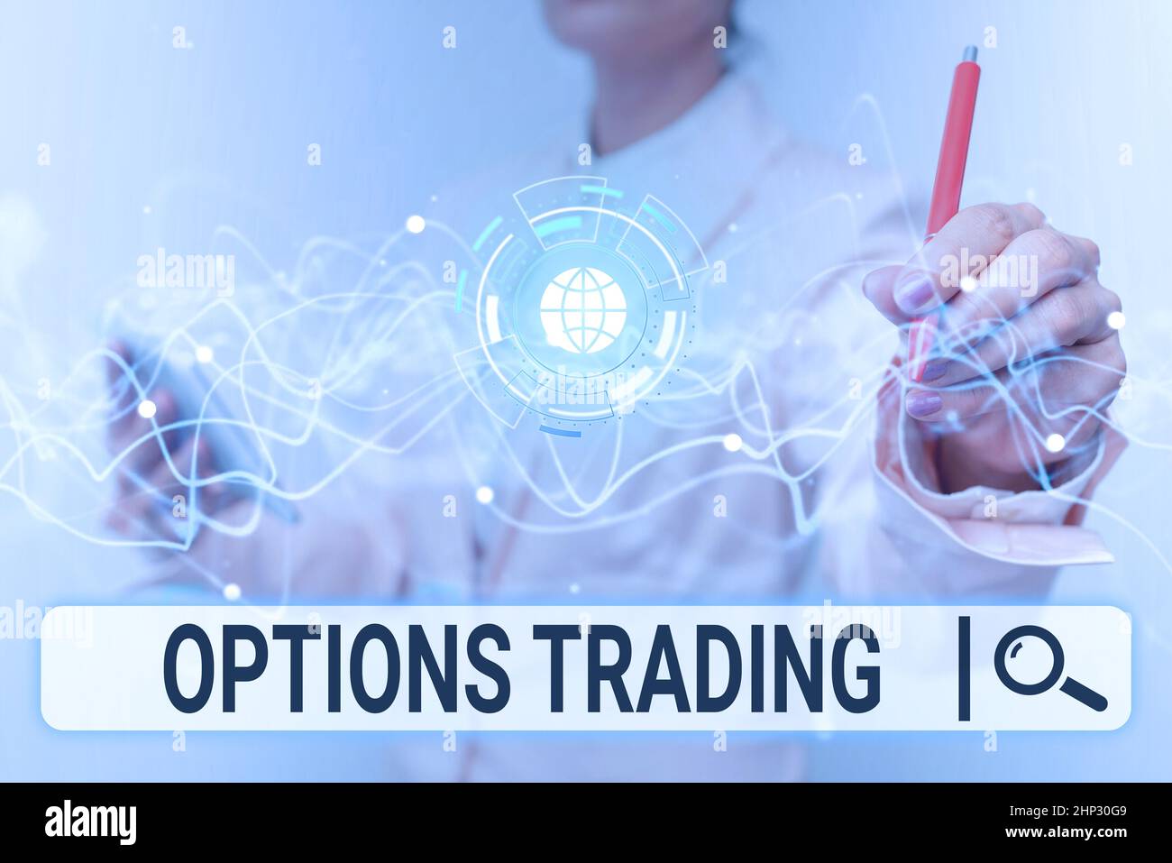 Writing displaying text Options Trading, Business concept Different ...