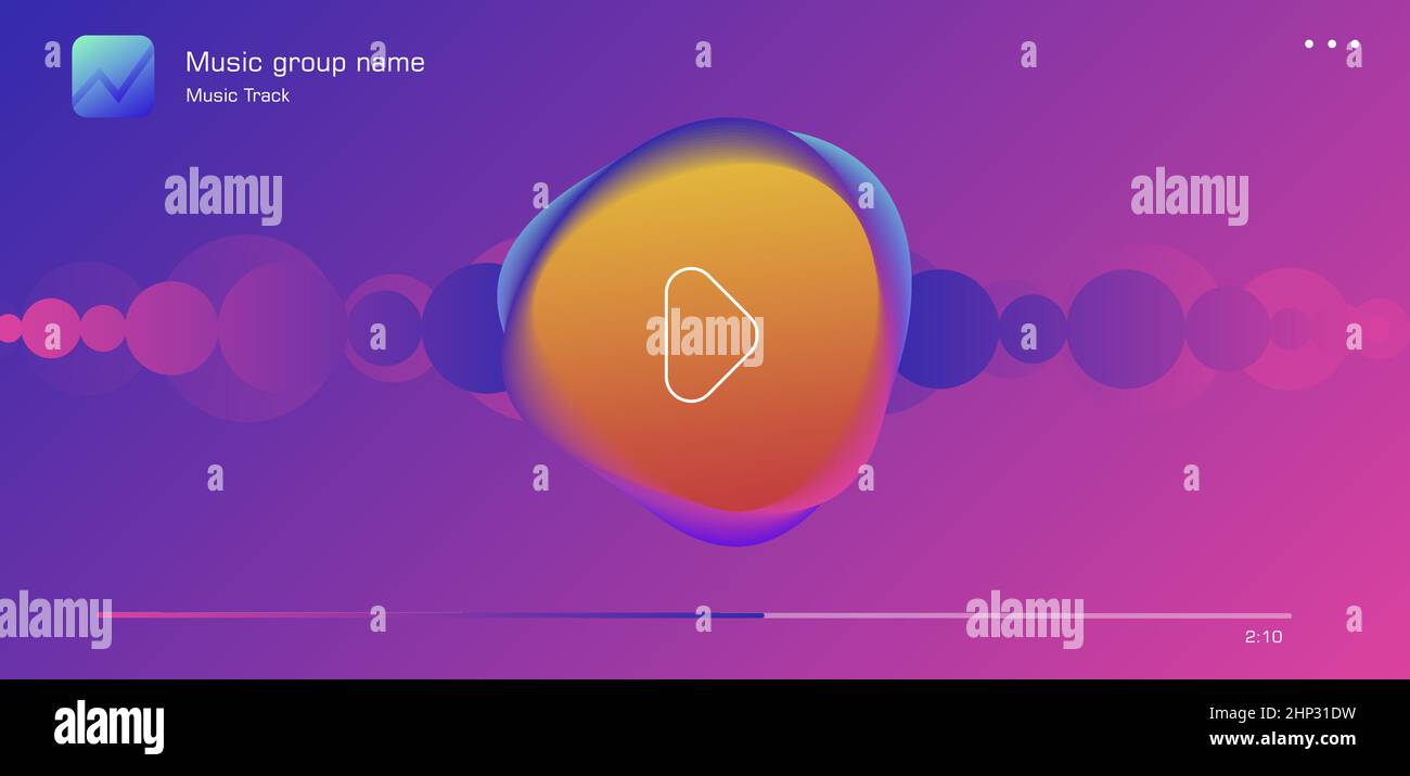 Music streaming mobile app design. Generic and fictional user interface ...