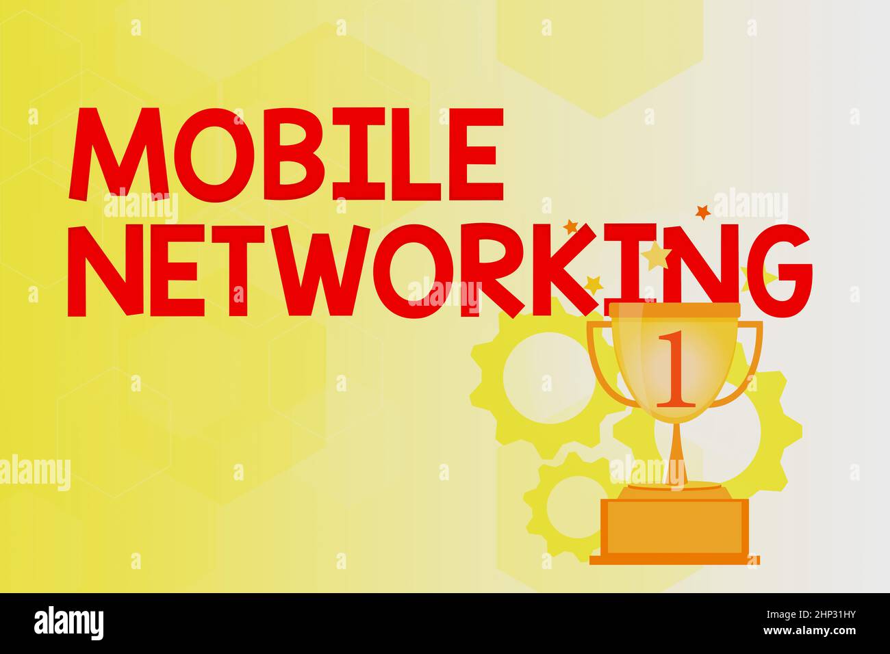 Conceptual display Mobile Networking, Word Written on Communication ...