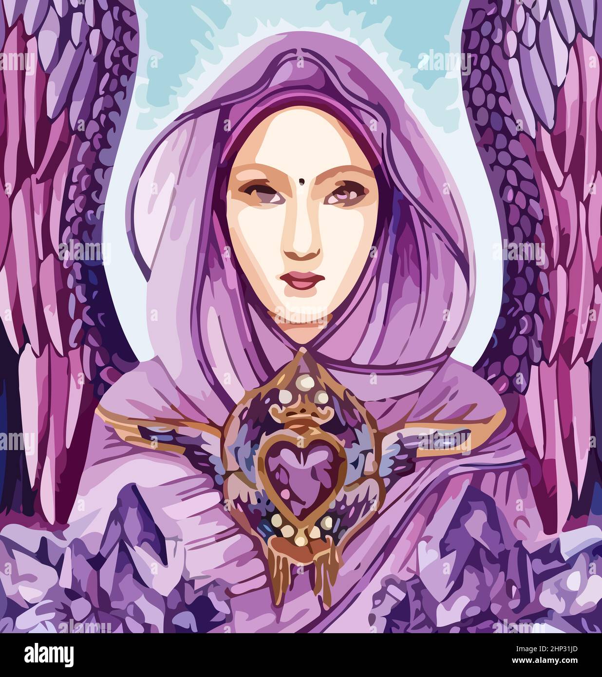 amesthyst holy saint faith illustration Stock Photo - Alamy