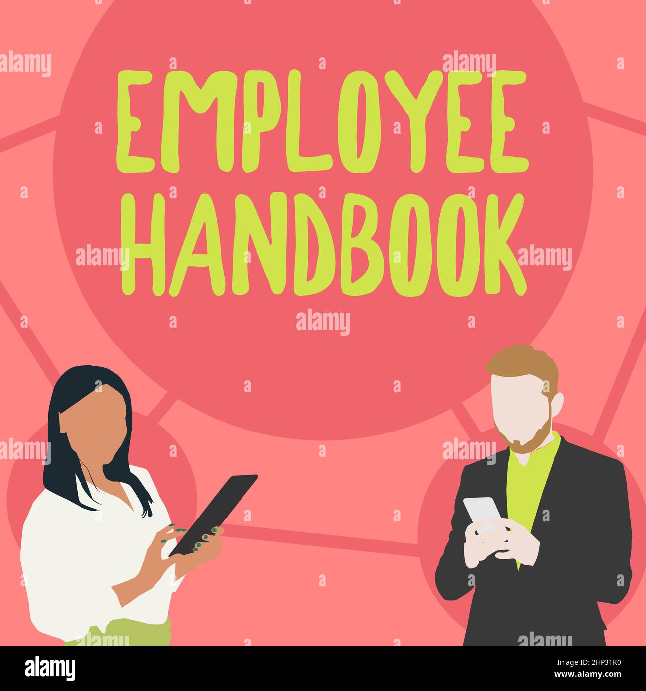 Conceptual caption Employee Handbook, Word for Document that contains ...