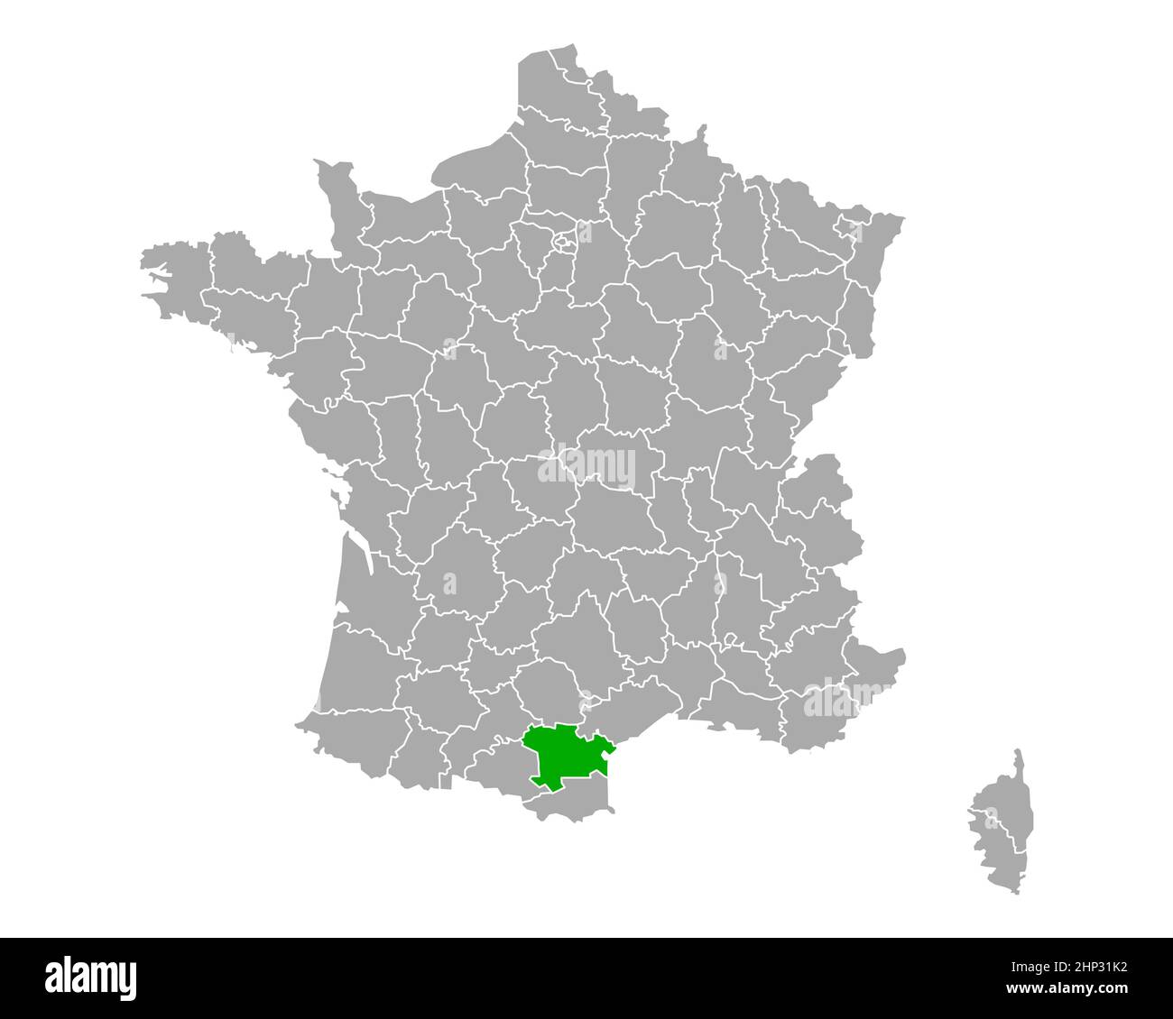 Map of Aude in France Stock Photo - Alamy