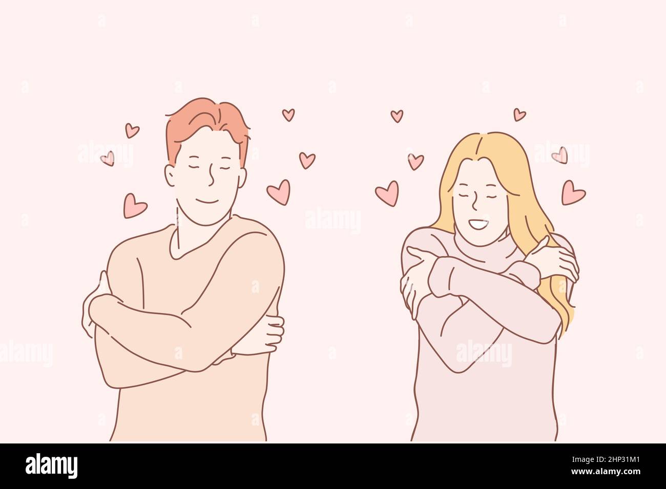 Close embrace Stock Vector Images - Alamy