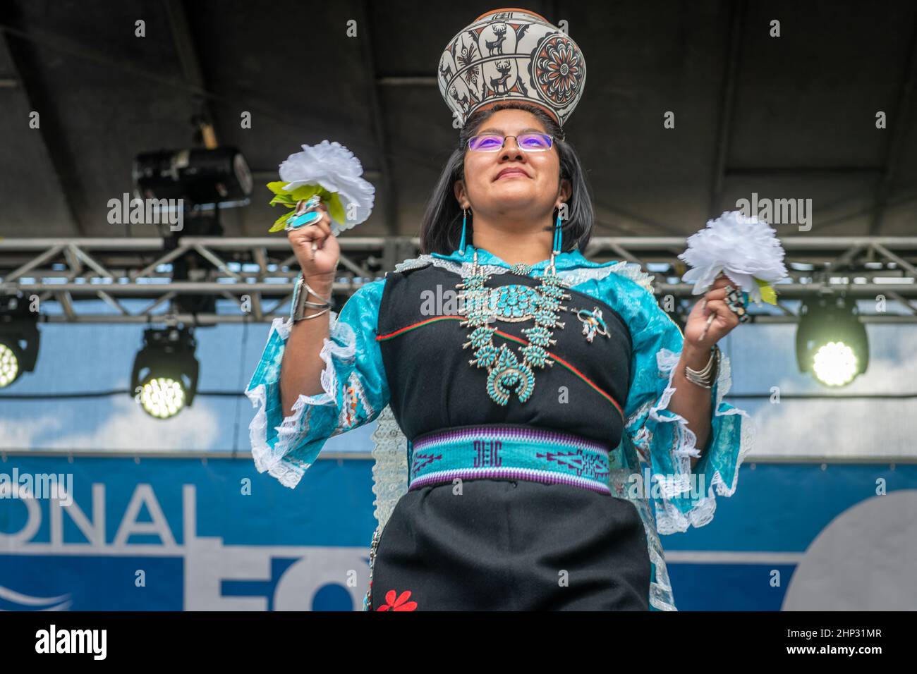 Zuni Olla Maidens performing at the 2021 National Folk Festival in ...