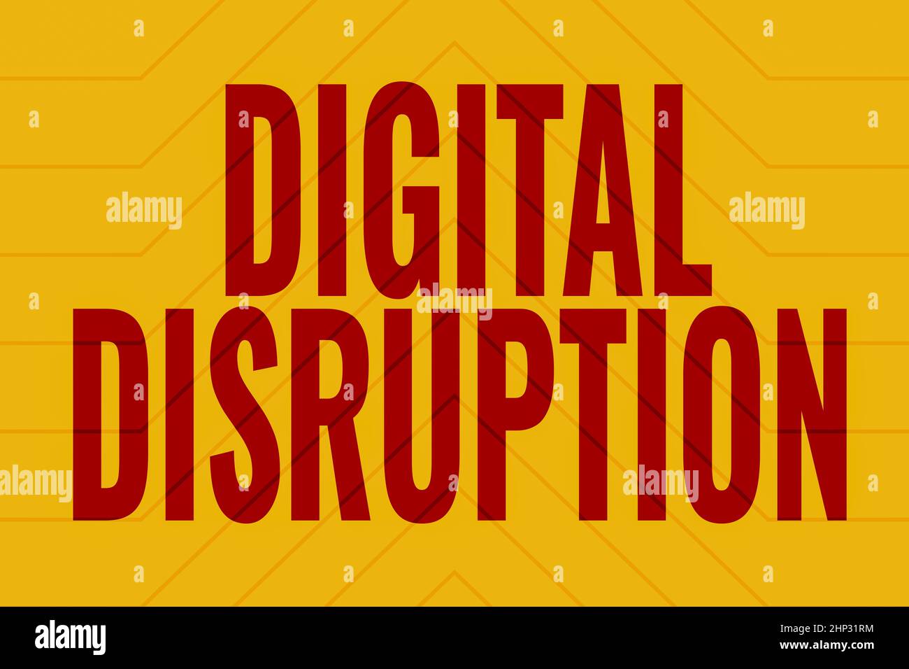 Conceptual display Digital Disruption, Word Written on Changes that ...