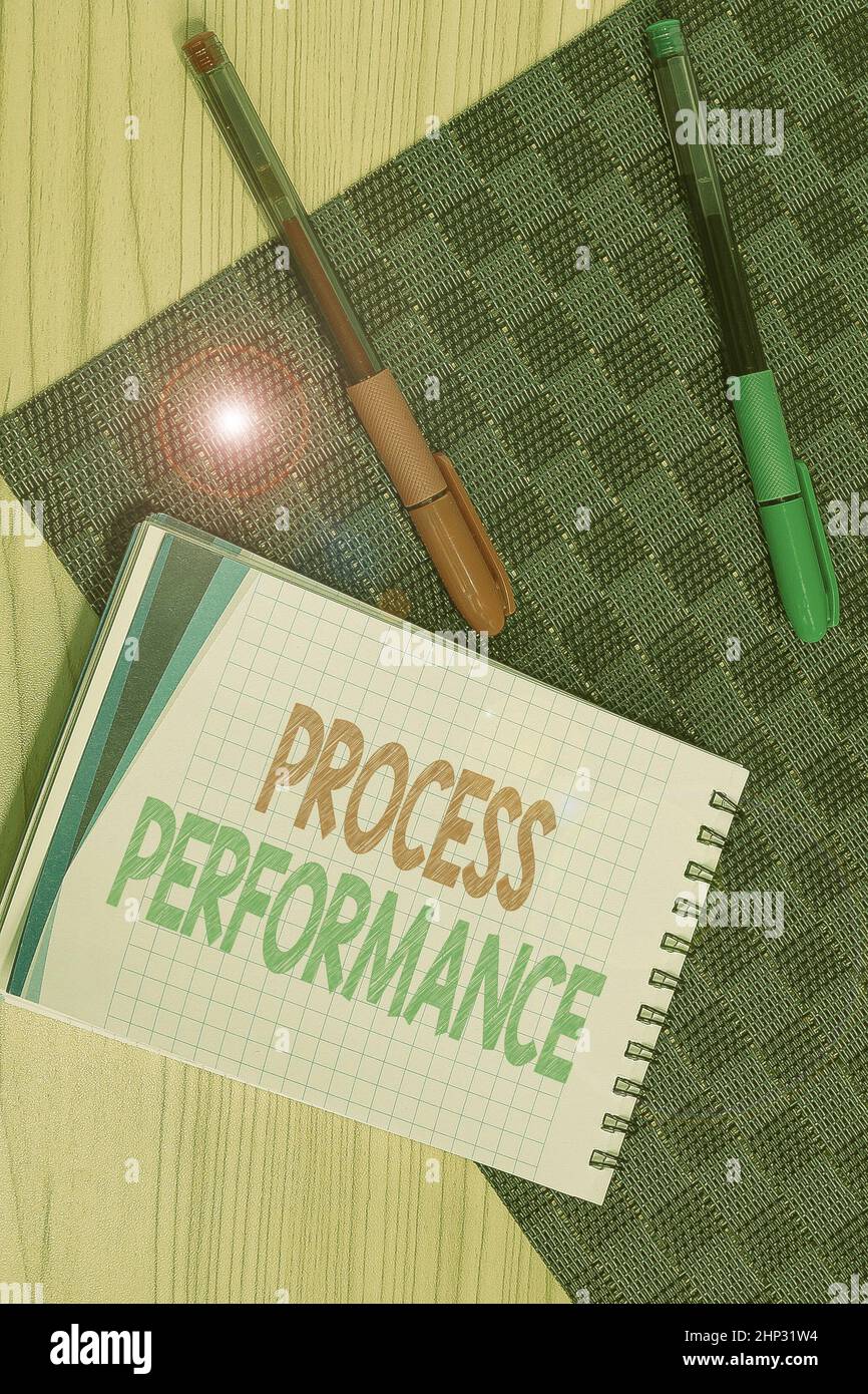 Hand writing sign Process Performance, Business idea Measures Process ...