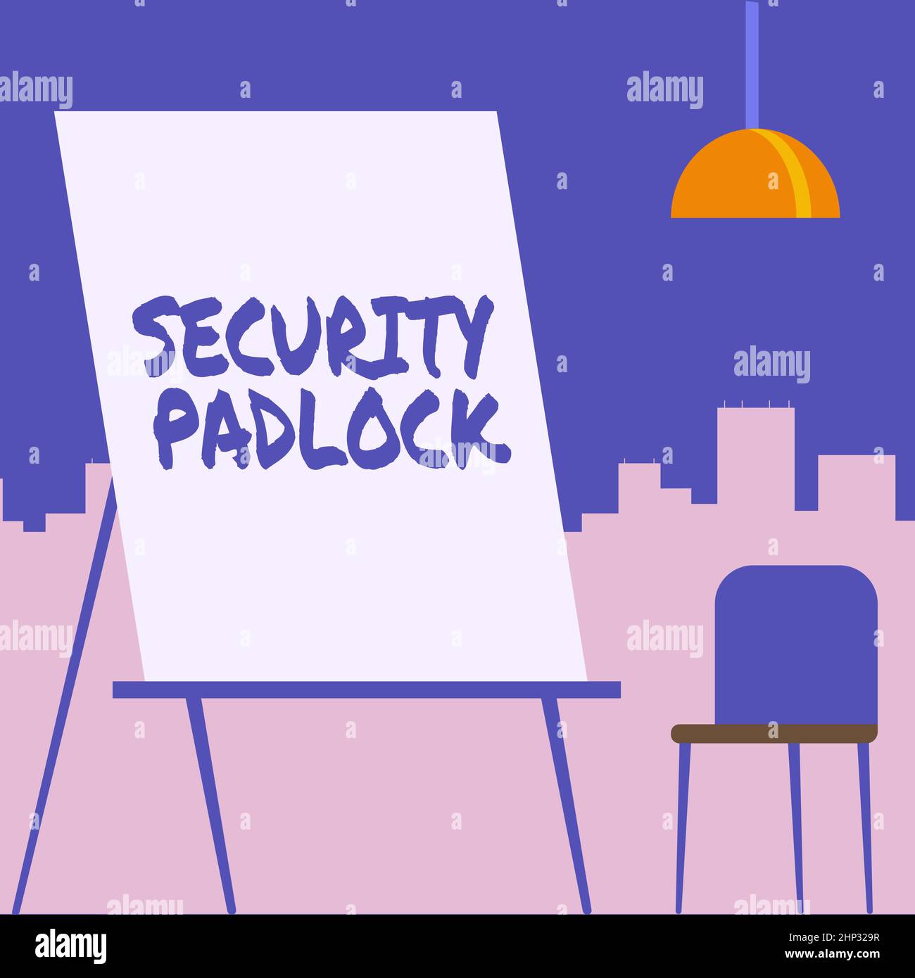 Handwriting text Security Padlock, Business idea hardened steel body ...