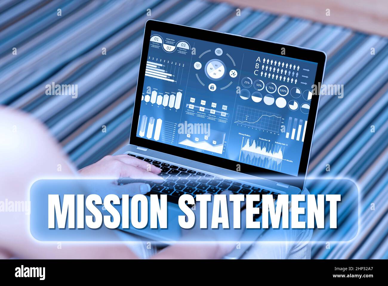 Text sign showing Mission Statement, Business idea Formal summary of ...