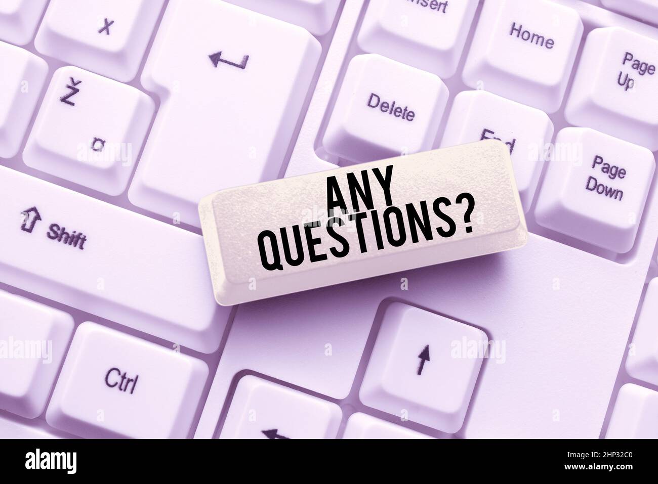 Text showing inspiration Any Questions Question, Business showcase ...