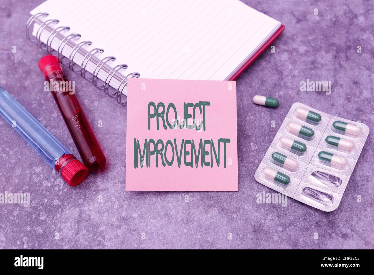 Text sign showing Project Improvement, Business showcase Methods ...