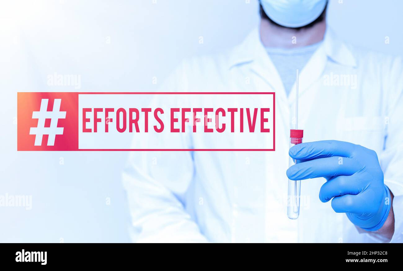 Sign displaying Efforts Effective, Business concept Produces the ...