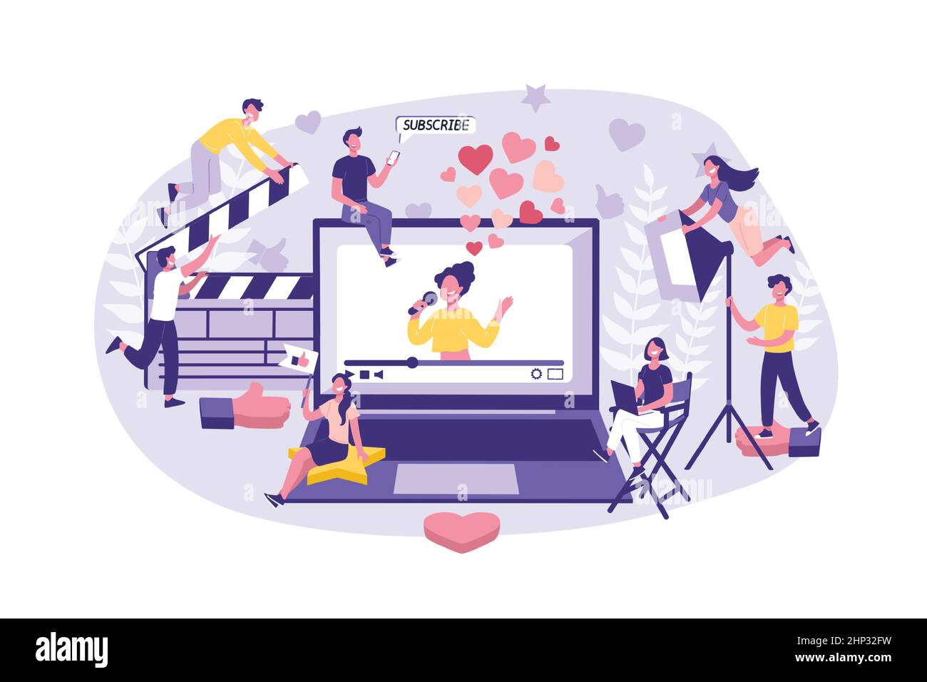 Group online marketing team Stock Vector Images - Alamy