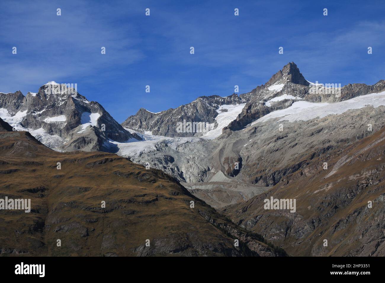 Mount Zinalrothorn in autumn Stock Photo - Alamy