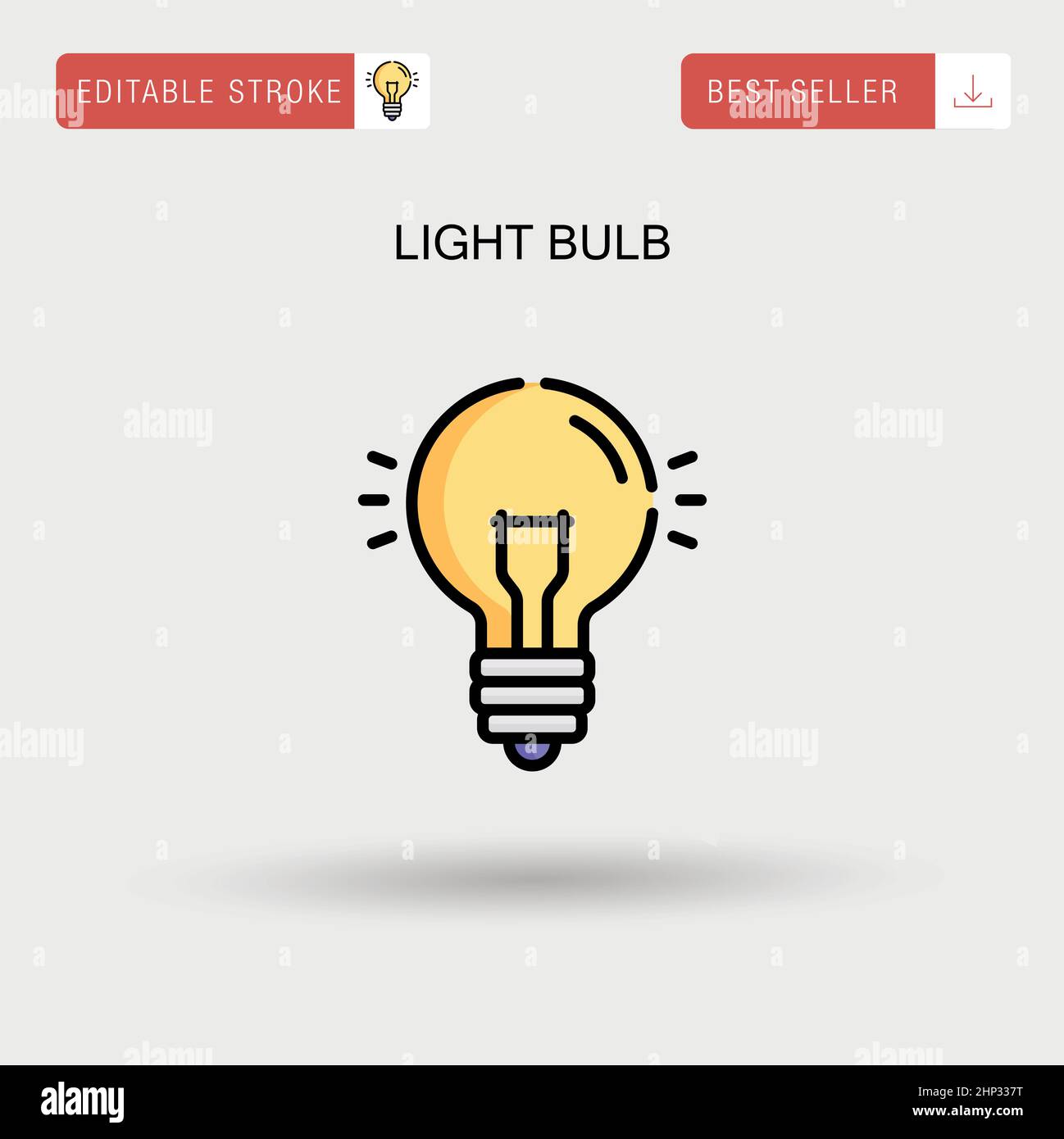 Light bulb Simple vector icon Stock Vector Image & Art - Alamy