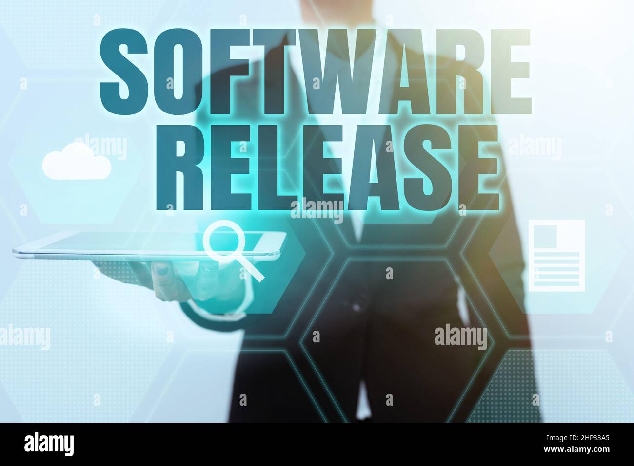 Inspiration showing sign Software Release, Conceptual photo sum of ...