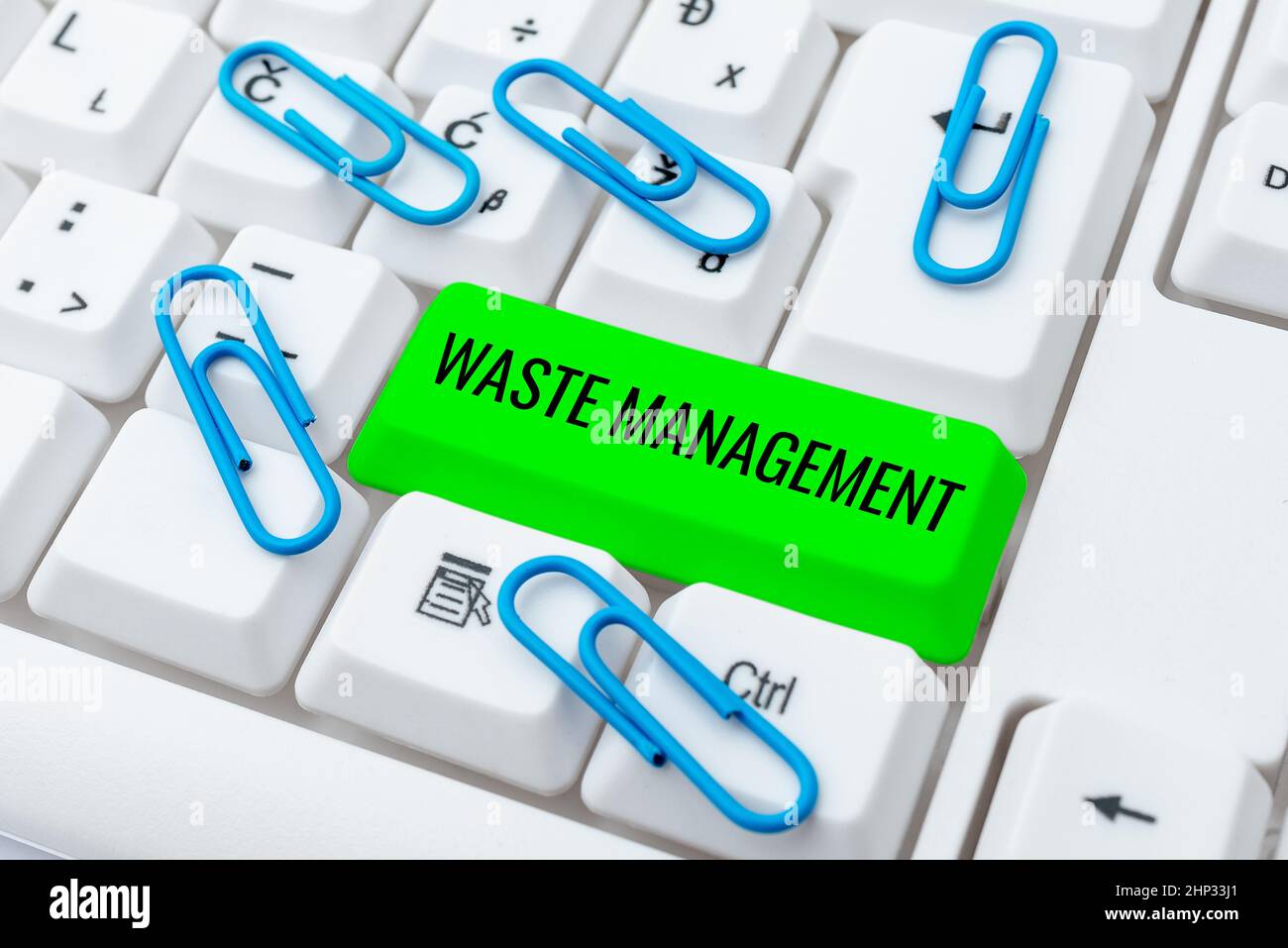 Hand writing sign Waste Management, Business showcase actions required ...