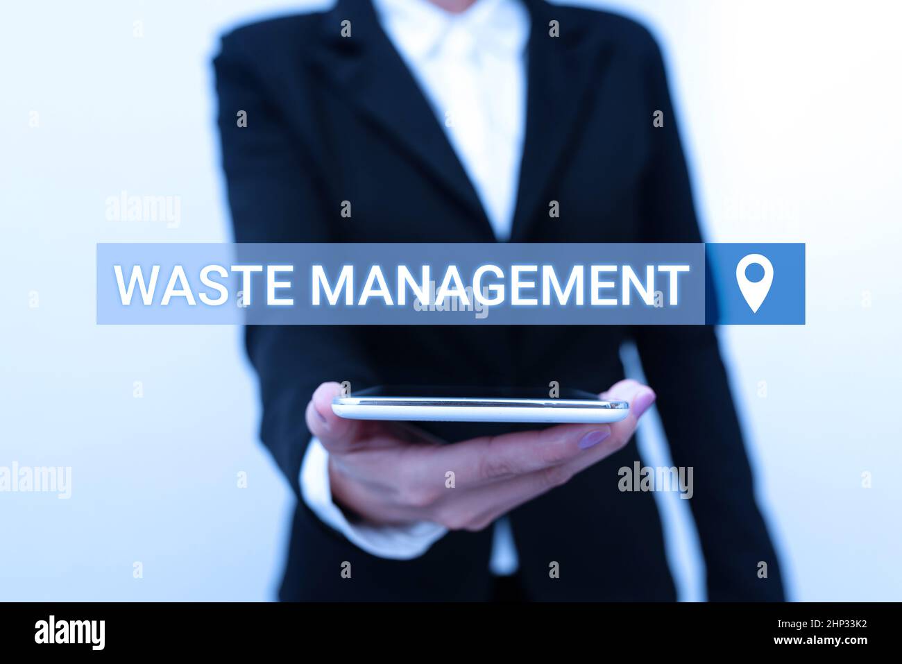 Hand writing sign Waste Management, Word Written on actions required ...