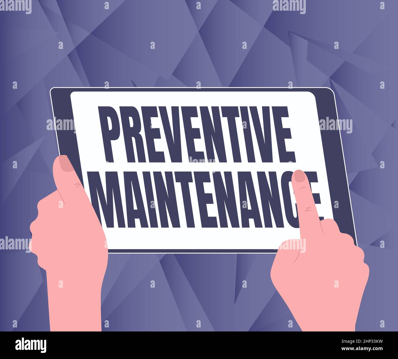 Hand writing sign Preventive Maintenance, Conceptual photo Avoid ...