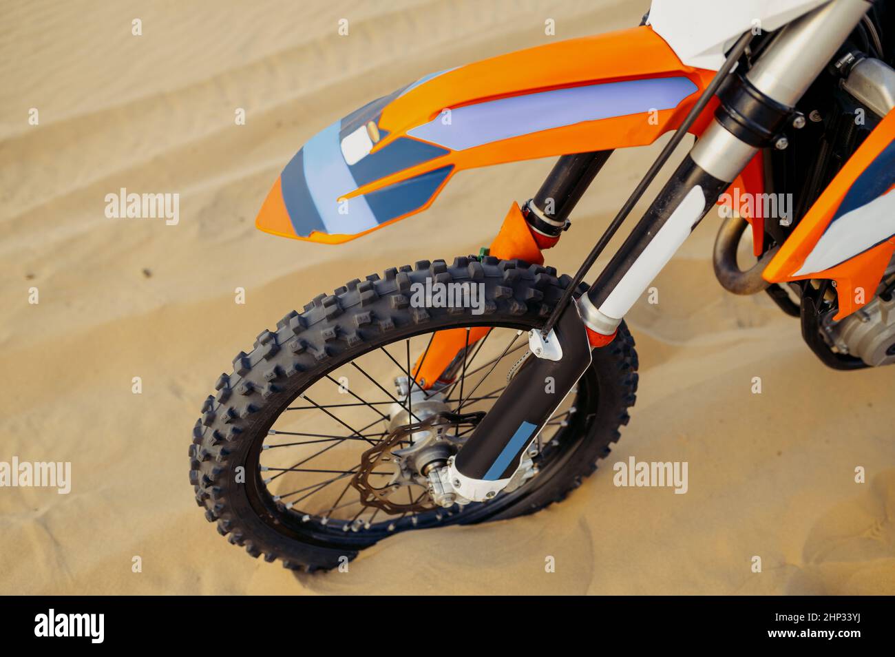 Closeup tire of sport motorcycle with soft-focus. Motocross bike wheel ...