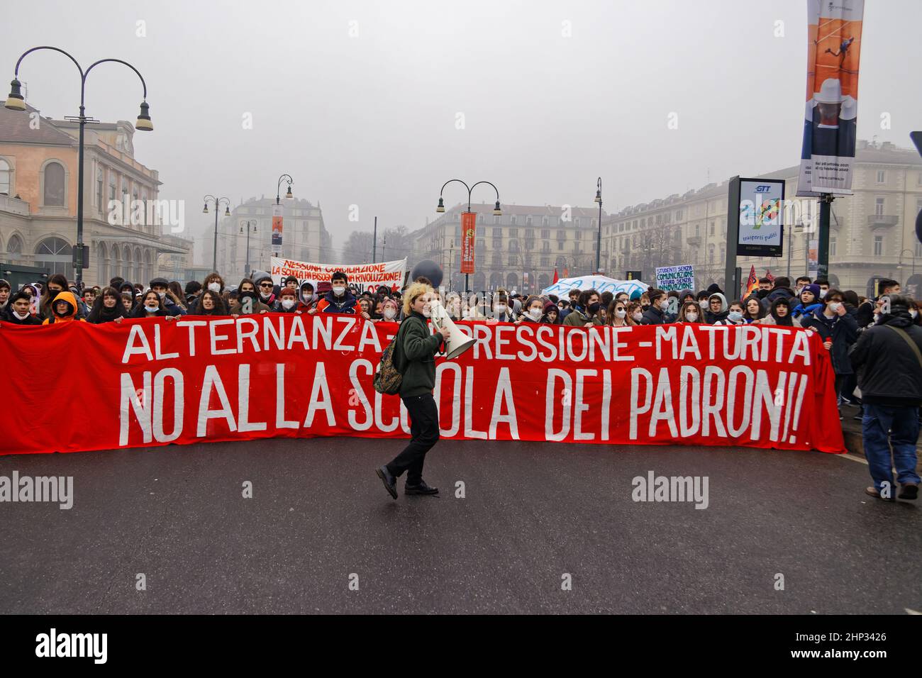 Turin, Italy. 18th Feb, 2022. After the deaths of Lorenzo Parelli and ...