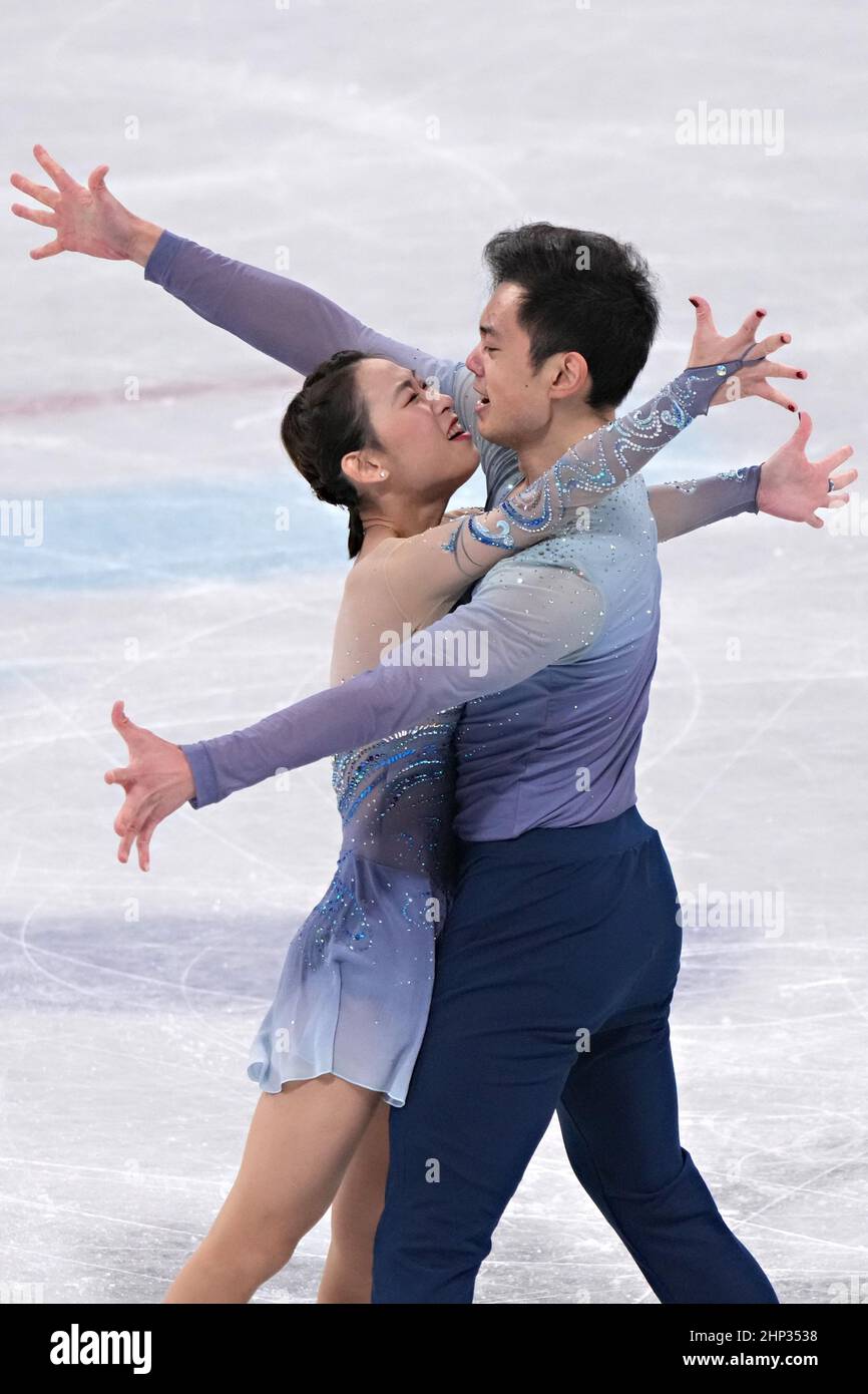 Beijing, China. 18th Feb, 2022. Cheng Peng and Yang Jin of China ...
