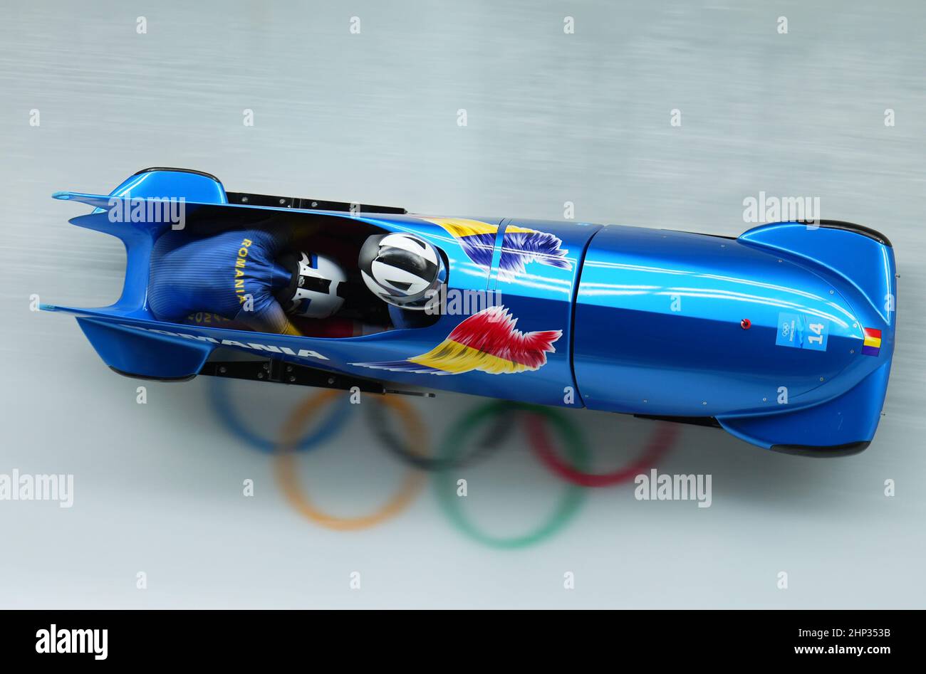 Yanqing, China. 18th Feb, 2022. Bobsleigh, Olympics, two-man bobsleigh ...