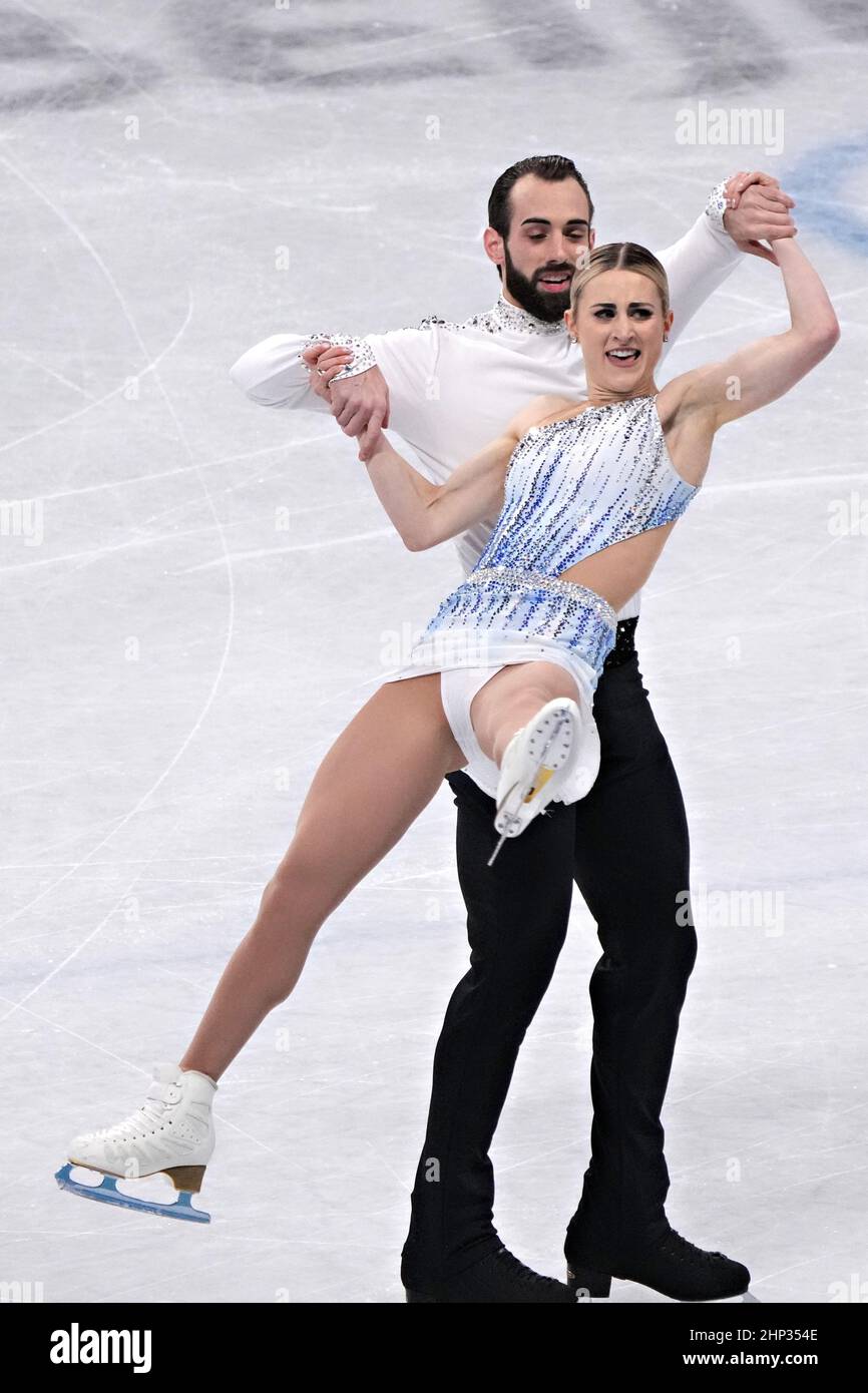 Beijing, China. 18th Feb, 2022. Ashley Cain-Gribble and Timothy Leduc ...