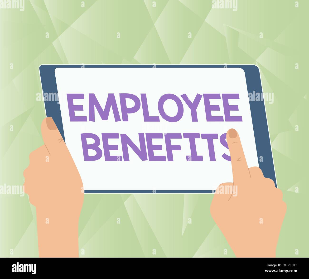 Conceptual display Employee Benefits, Business showcase Indirect and ...