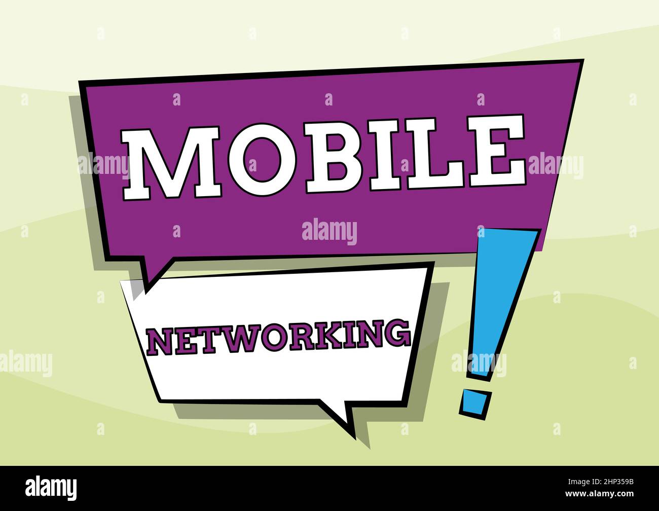 Conceptual caption Mobile Networking, Word for Communication network ...