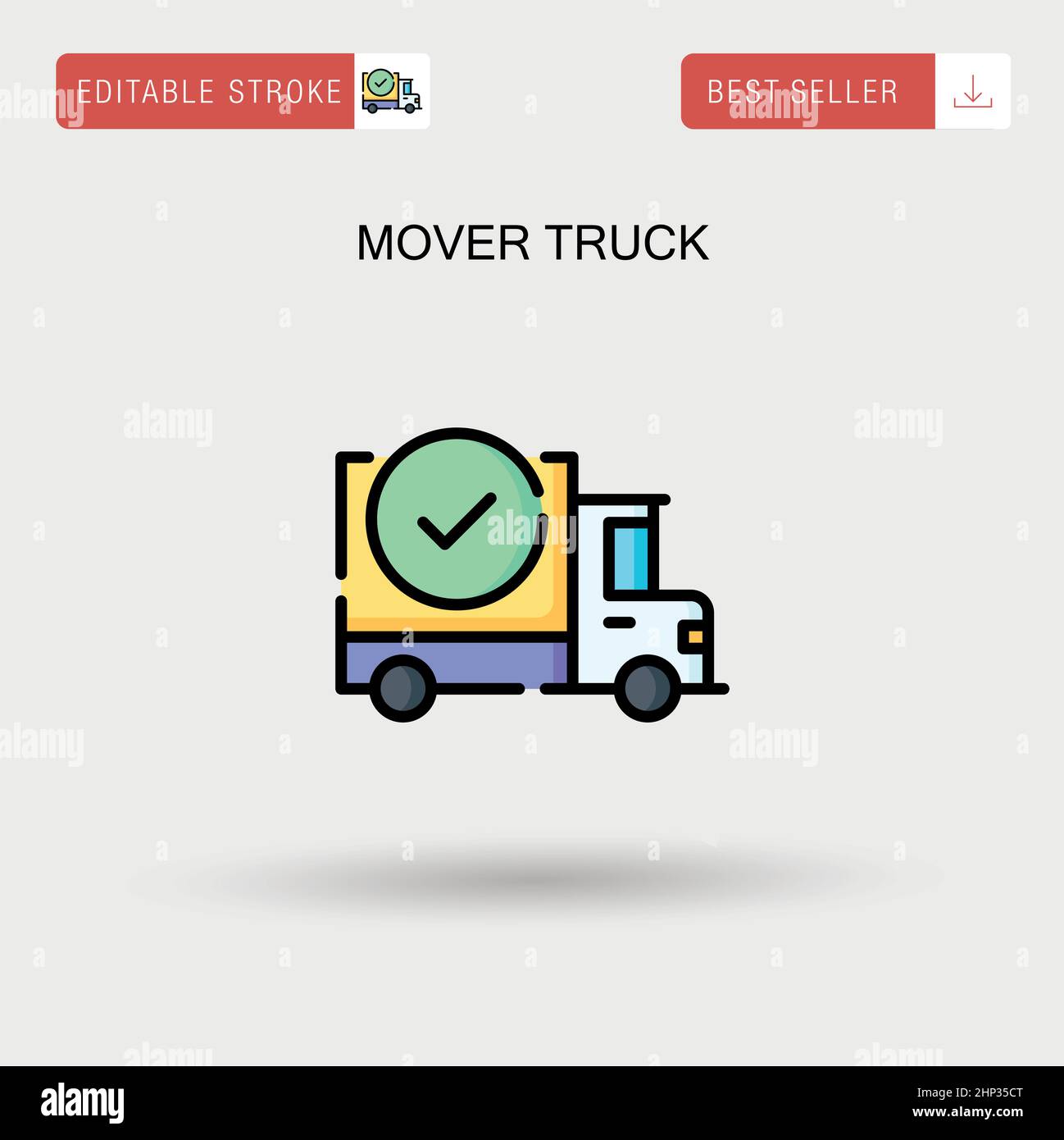 Mover truck Simple vector icon Stock Vector Image & Art - Alamy