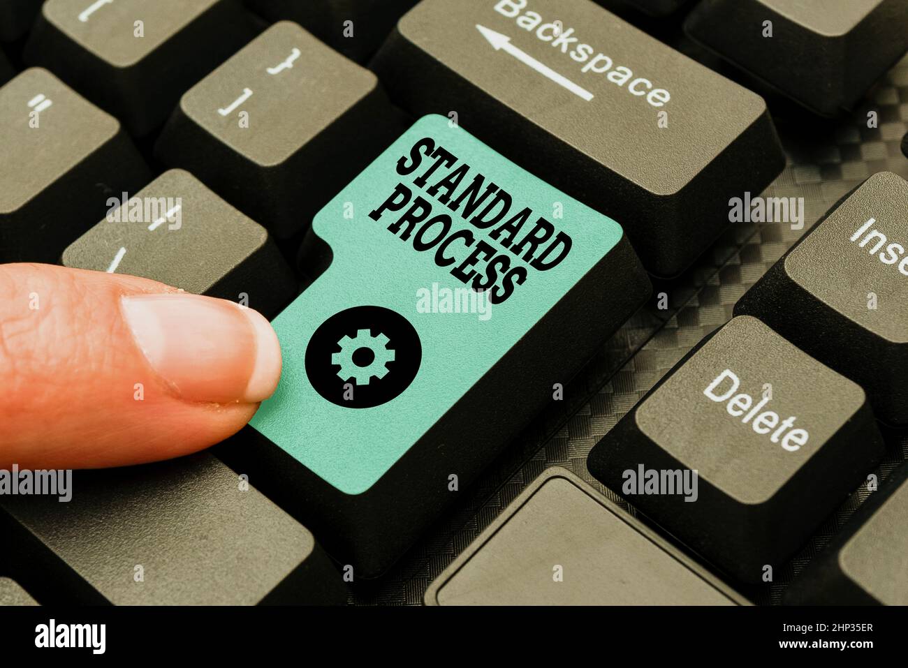 Hand writing sign Standard Process, Business showcase rules made to be ...