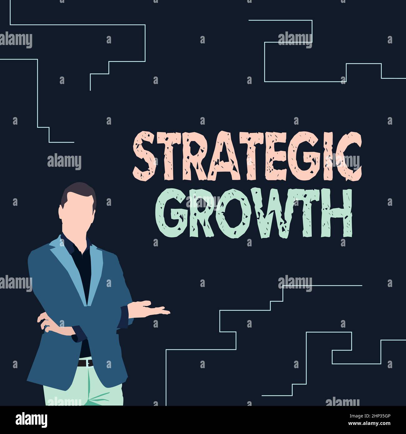 Conceptual caption Strategic Growth, Business idea create plan or ...