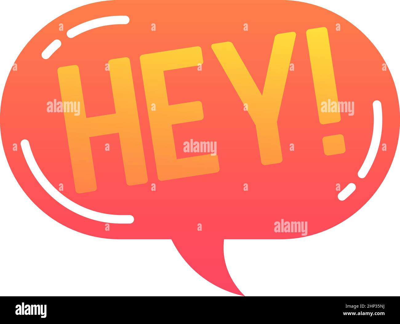 Hey speech bubble talk chat balloon vector icon Stock Vector Image ...