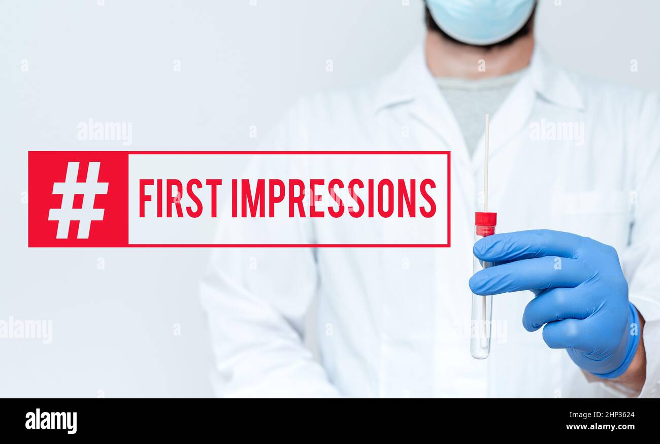 Inspiration showing sign First Impressions, Conceptual photo What a ...