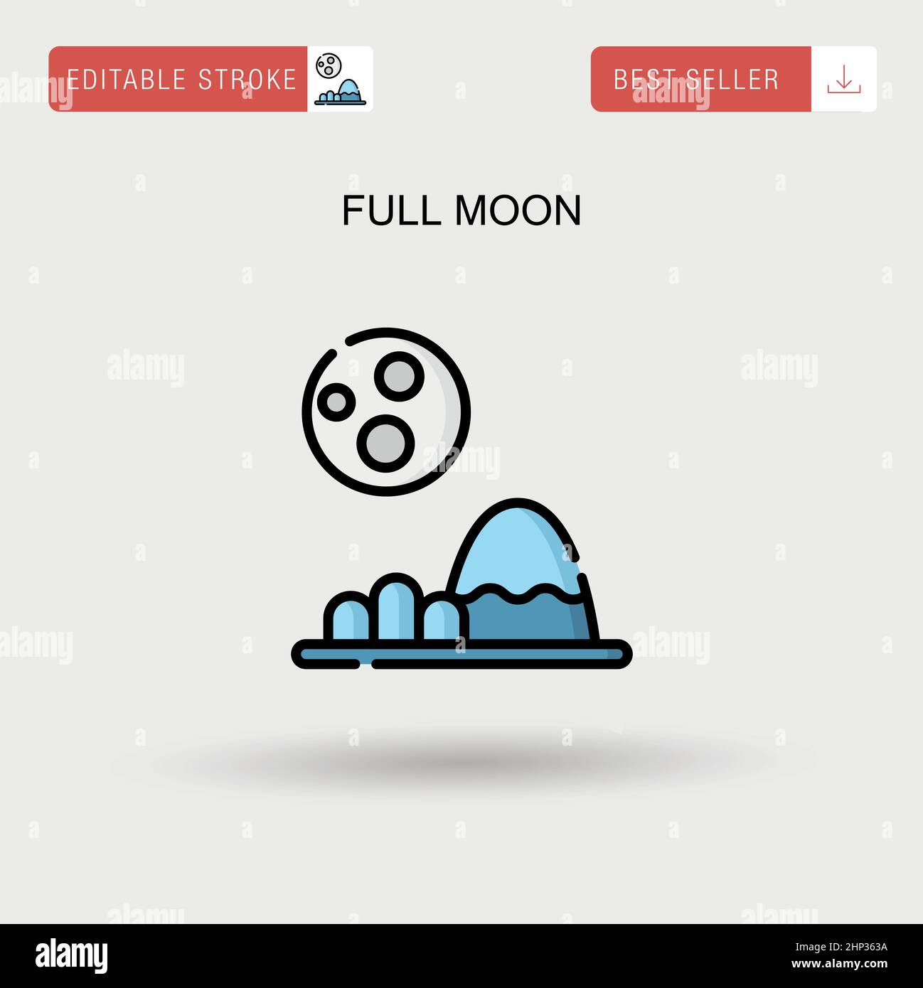 Full moon Simple vector icon Stock Vector Image & Art - Alamy