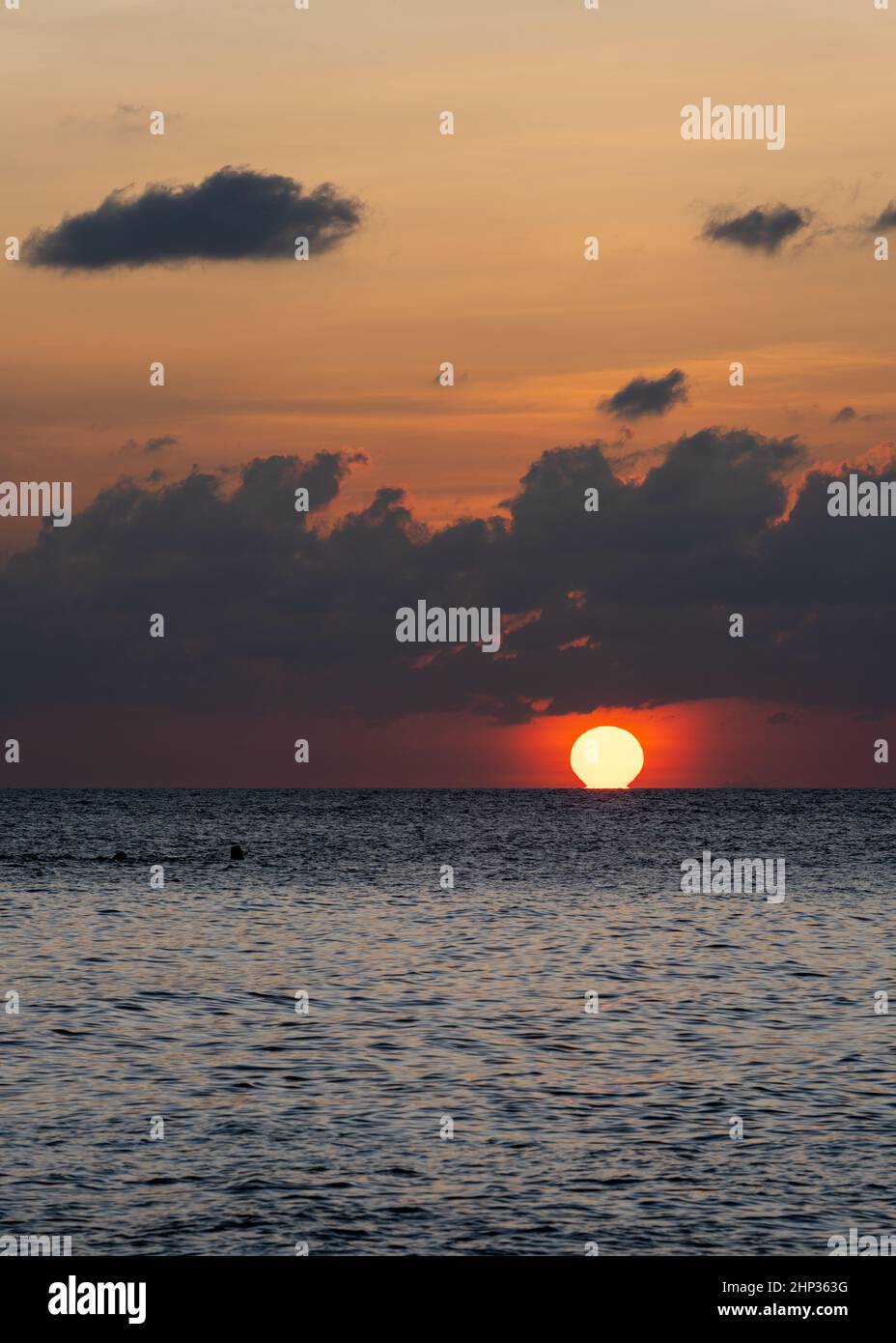 Sunset in the Indian Ocean Stock Photo - Alamy