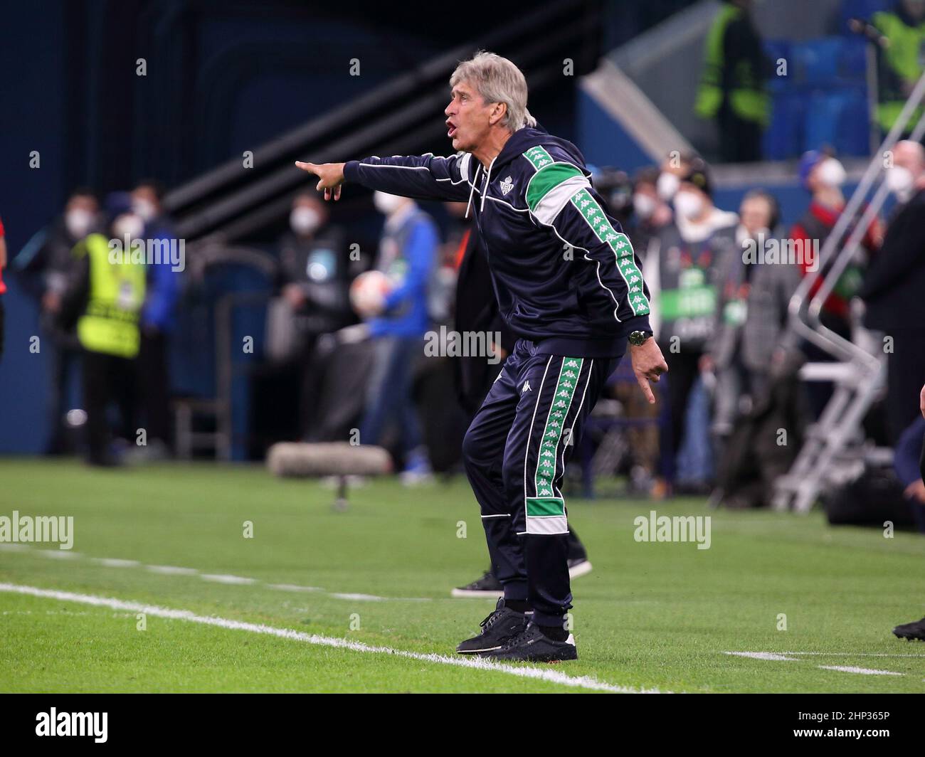 Betis FC head coach Manuel Pellegrini reacts during the UEFA Europa ...