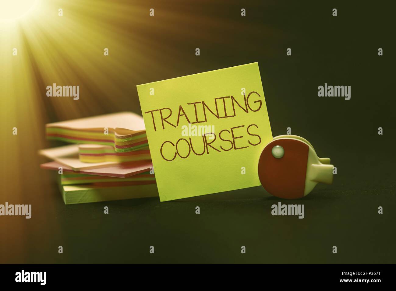 Sign displaying Training Courses, Business concept is series of lessons ...