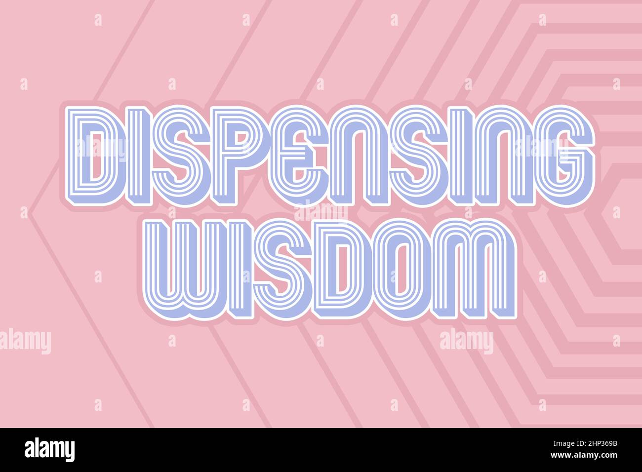 Conceptual display Dispensing Wisdom, Word for Giving intellectual ...