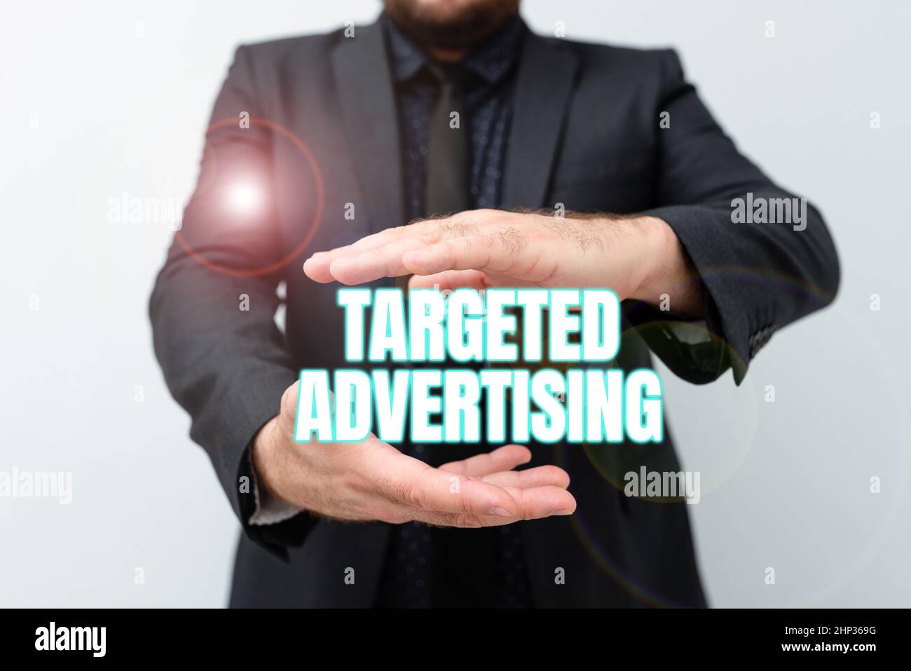 Sign displaying Targeted Advertising, Business showcase Online ...
