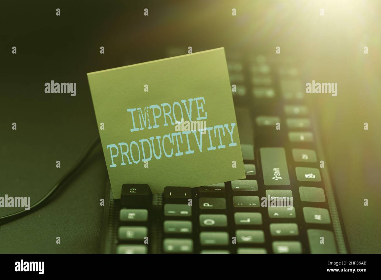 Sign displaying Improve Productivity, Business concept Enhance the ...