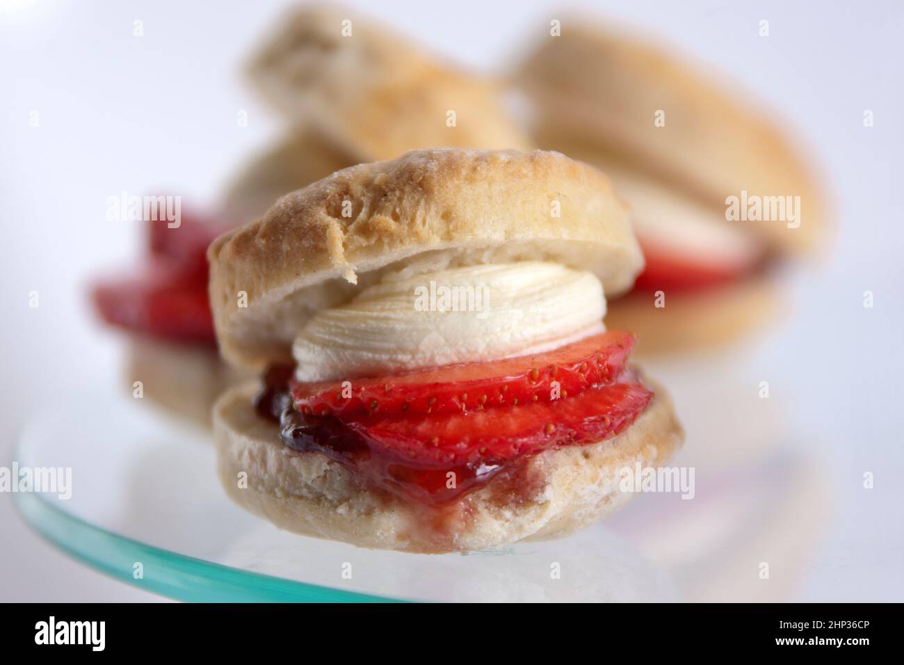 Devon scones white background hi-res stock photography and images - Alamy