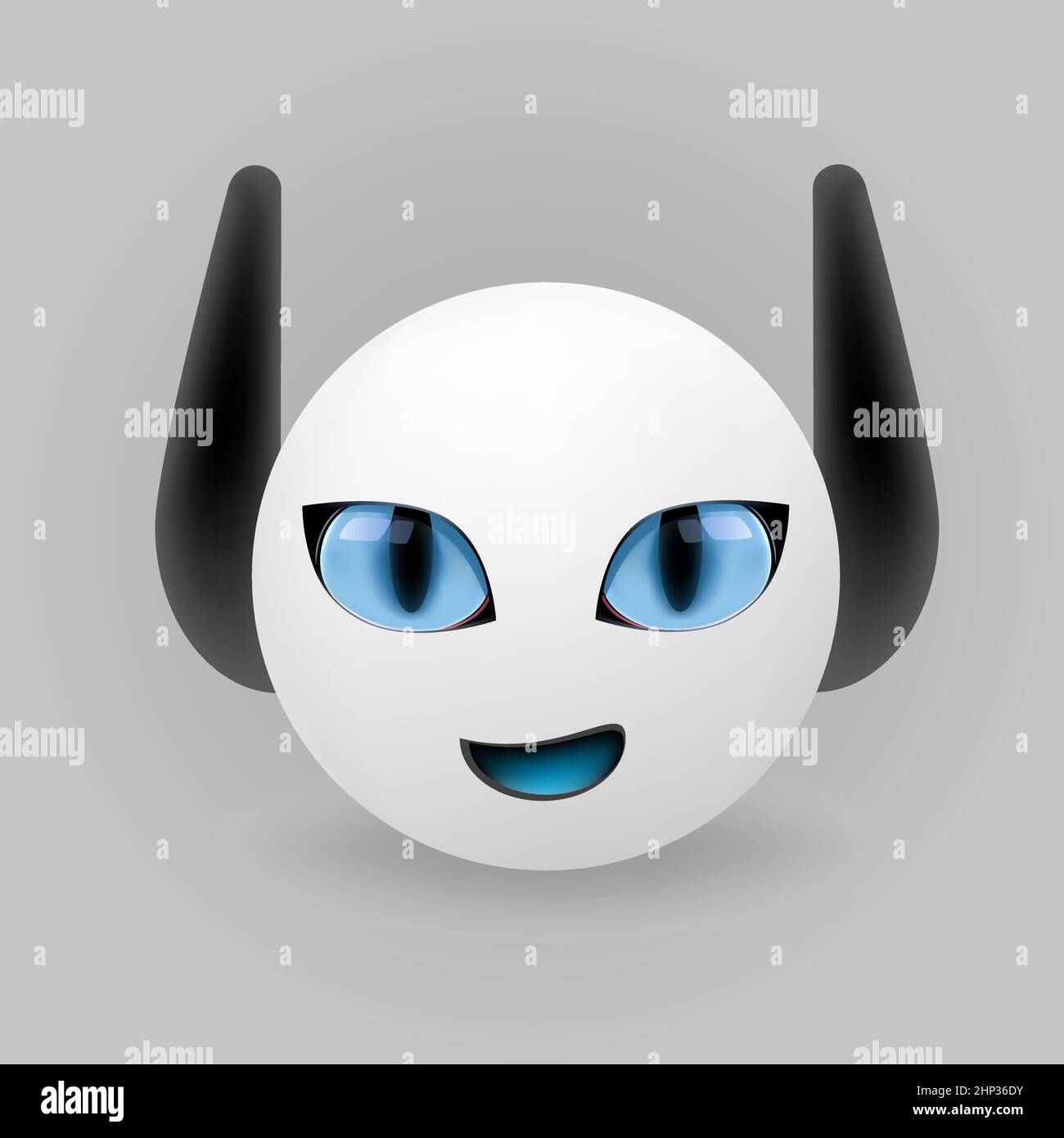 modern realistic bot avatar in white color Stock Vector Image & Art - Alamy
