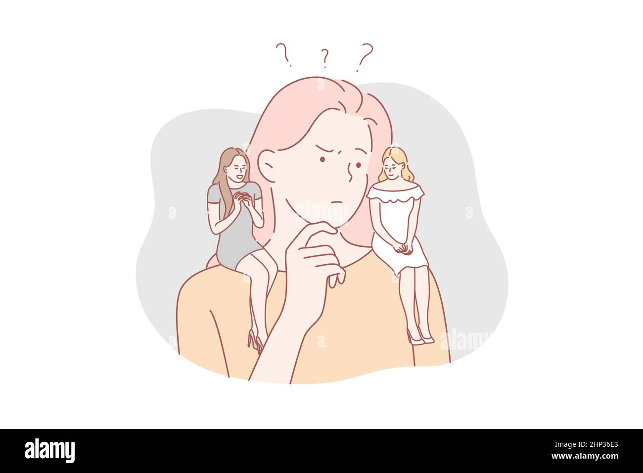 Shoulder angel and devil hi-res stock photography and images - Alamy