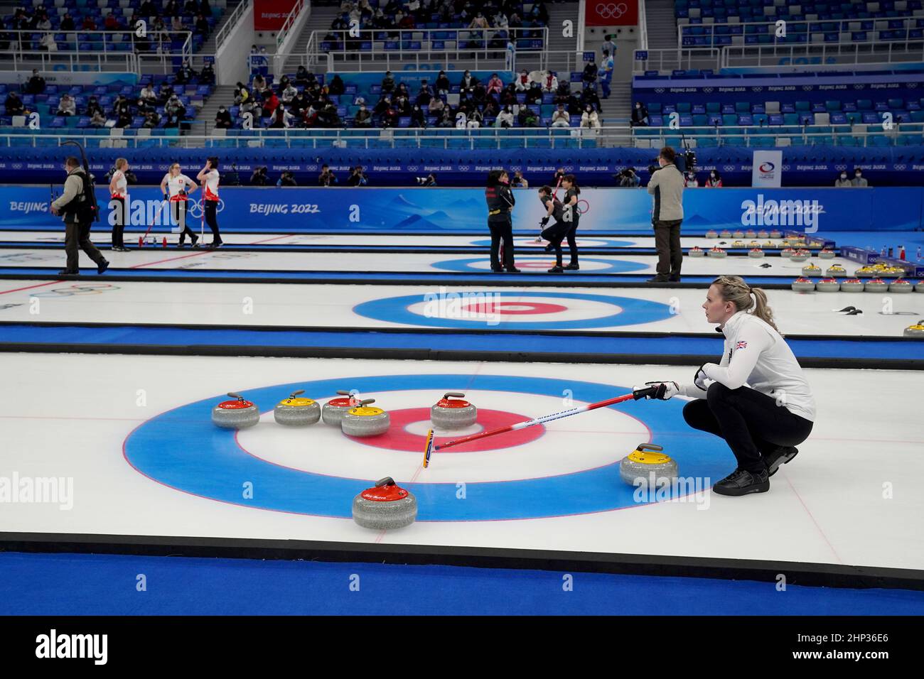 Great Britain's Vicky Wright in the Women's Curling Semi-Final during ...