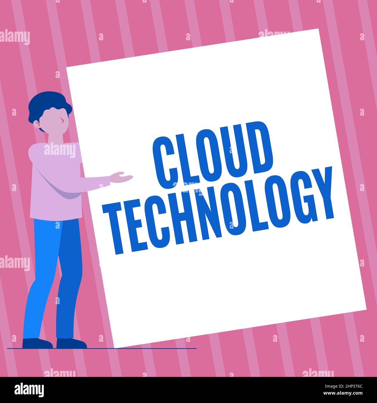 Handwriting text Cloud Technology, Business overview storing and accessing data and programs ...