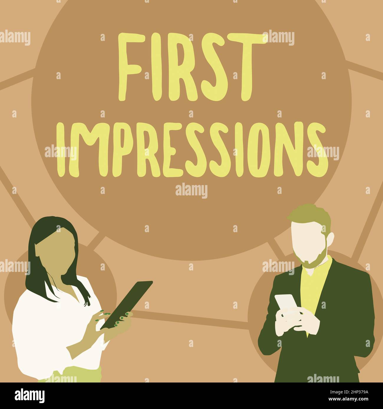 Handwriting text First Impressions, Word for What a person thinks of ...